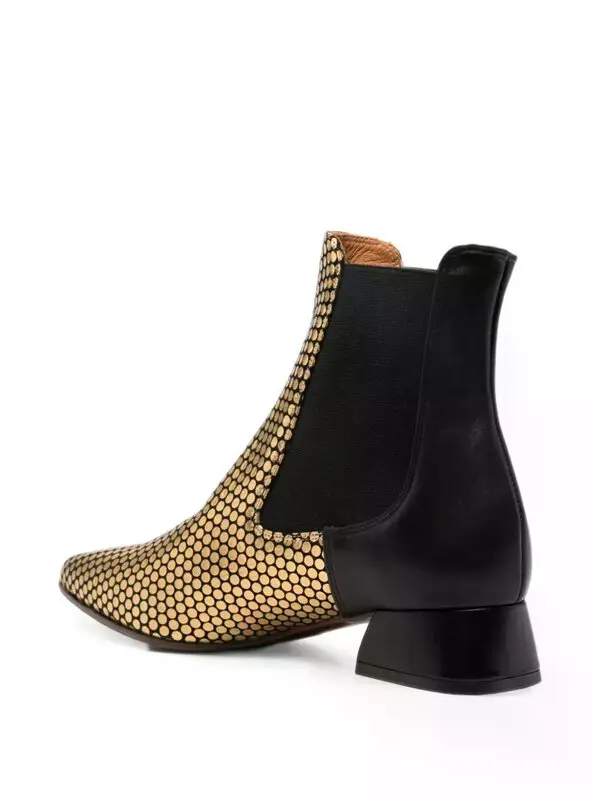 Chie Mihara Helix Polka-dot Leather Ankle Boots