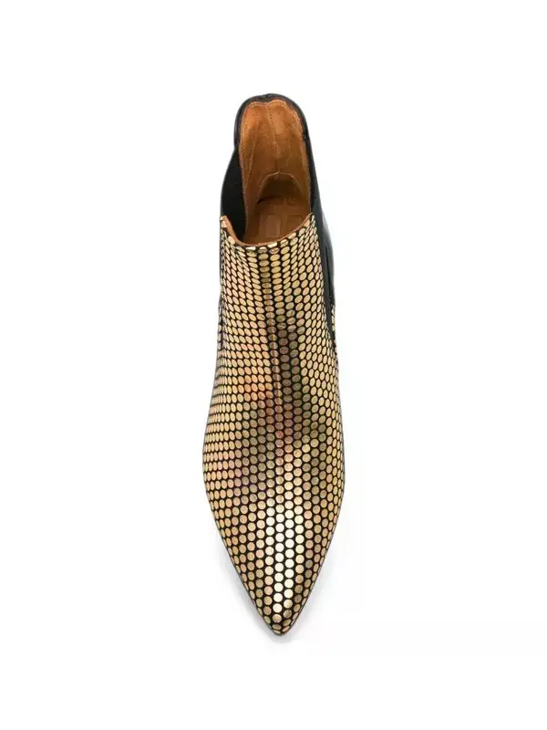 Chie Mihara Helix Polka-dot Leather Ankle Boots