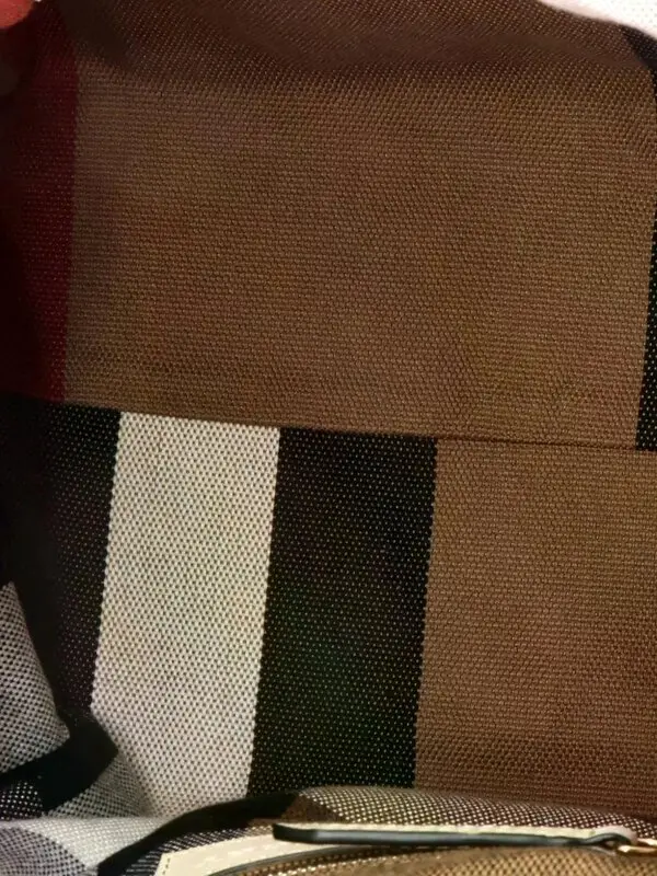 Burberry Maidstone Leather And House Check Canvas Tote Bag