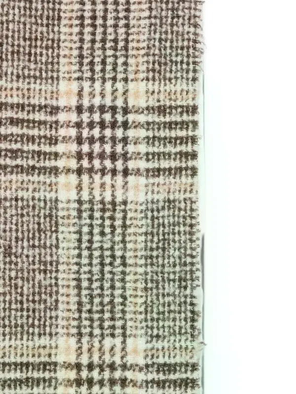 Destin Check-pattern Frayed Scarf