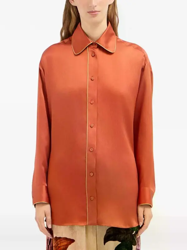 PIERRE-LOUIS MASCIA Mutka Long-sleeve Silk Shirt