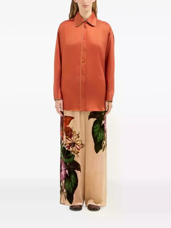 PIERRE-LOUIS MASCIA Mutka Long-sleeve Silk Shirt