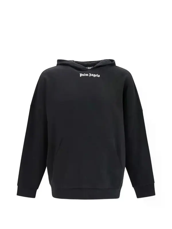 Palm Angels Logo-print Hoodie - Black