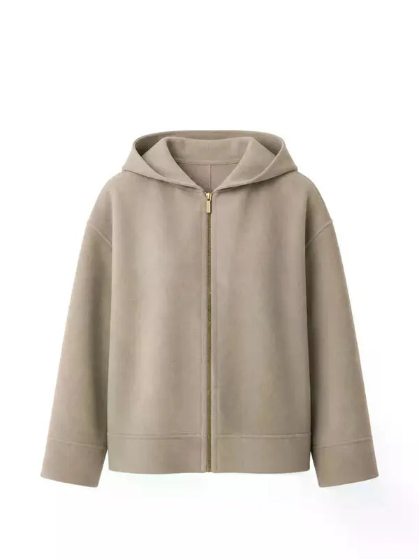 Max Mara Hooded Zip-up Hoodie - Neutrals