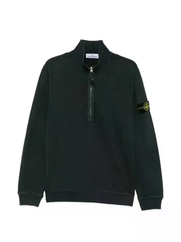 Stone Island Logo-patch Quarter-zip Sweater