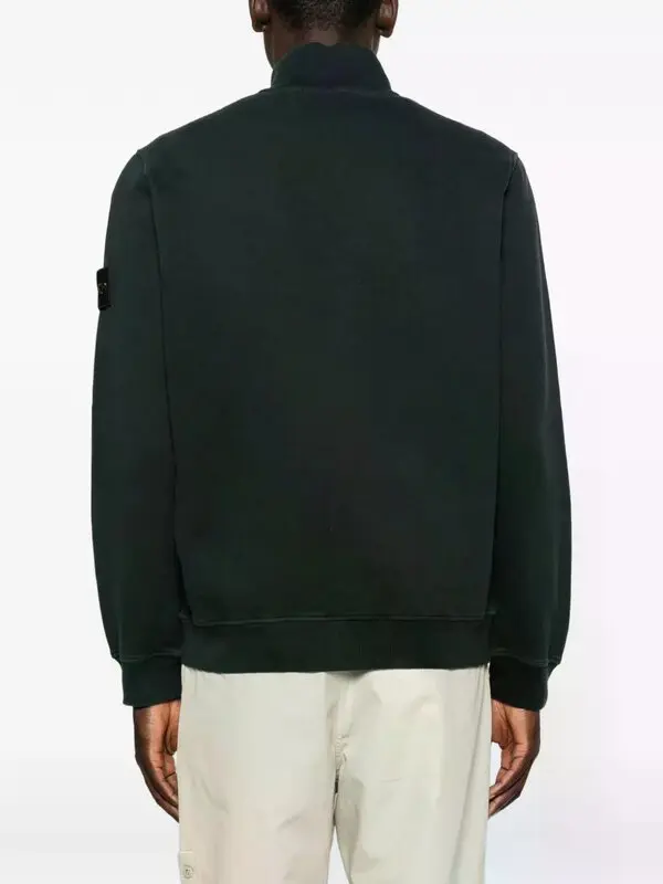 Stone Island Logo-patch Quarter-zip Sweater