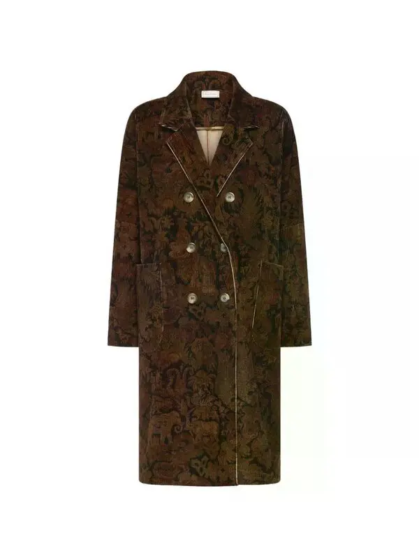 PIERRE-LOUIS MASCIA Griffintn Double-breasted Patterned Coat