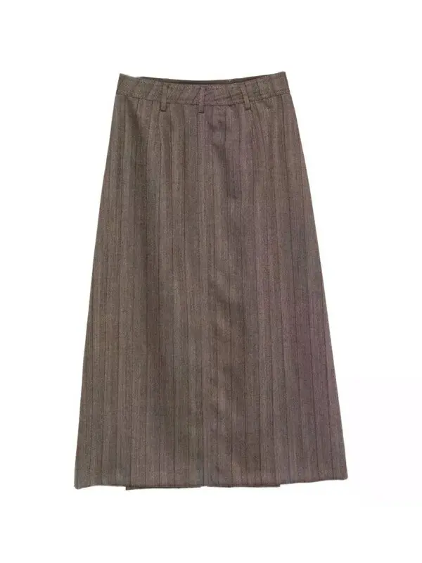 Seventy Pinstripe-pattern Pleated Maxi Skirt