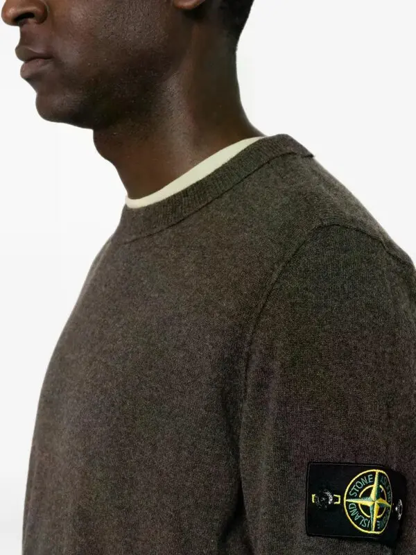 Stone Island Logo-patch Knit Sweater