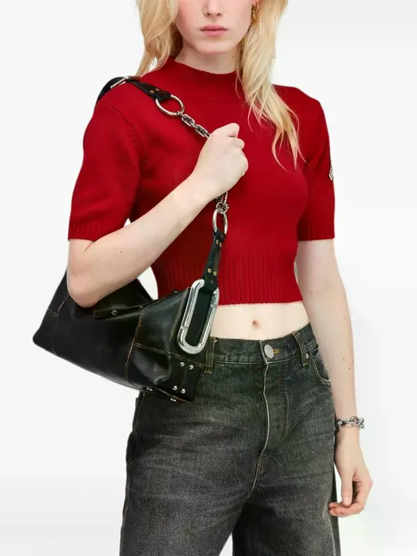 Marc Jacobs Scene Medium Shoulder Bag In Studded Distressed Leather