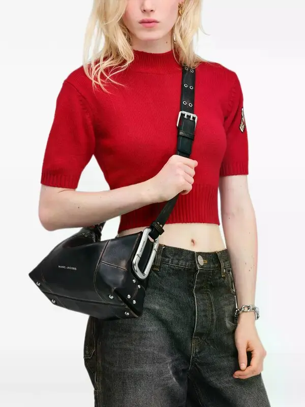 Marc Jacobs Scene Medium Shoulder Bag In Studded Distressed Leather