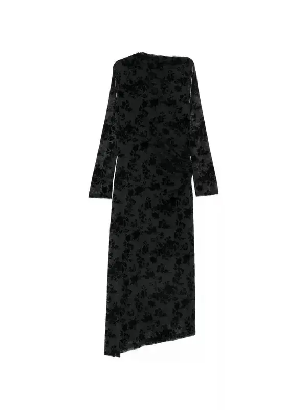 Imperial Floral-print Devoré-effect Midi Dress