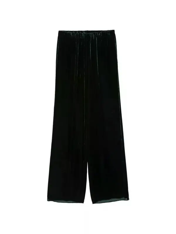 Antonelli Firenze Tazio Velvet Palazzo Pants - Green