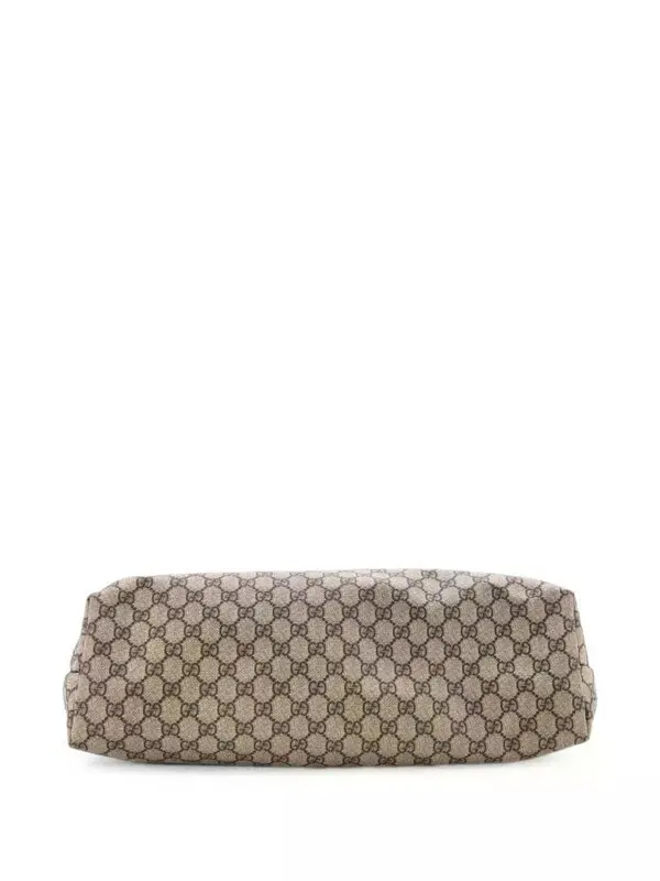 Gucci Plus Gg Coated Canvas With Leather Large Tote Bag