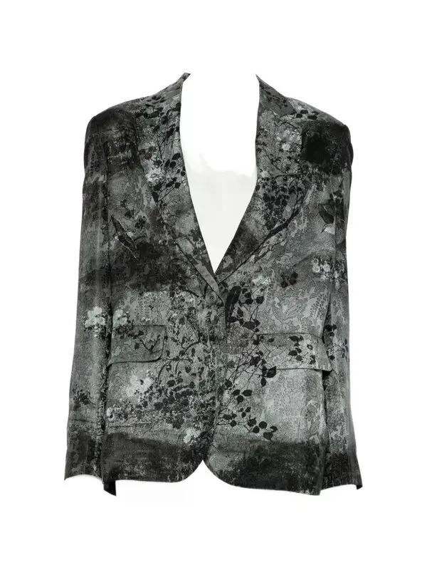 PIERRE-LOUIS MASCIA Floral-print Single-breasted Blazer
