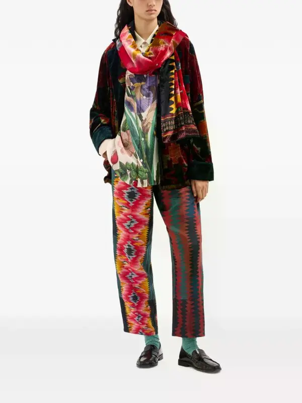 PIERRE-LOUIS MASCIA Kanpur Geometric-print Buttoned Blazer