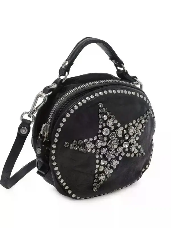 CAMPOMAGGI Star-embellished Studded Shoulder Bag - Black