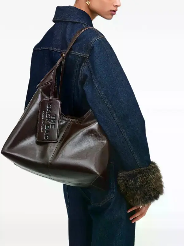 Marc Jacobs Belted Sack Bag In Crinkle Leather