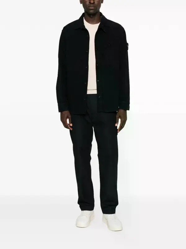 Stone Island Logo-patch Button-up Shirt