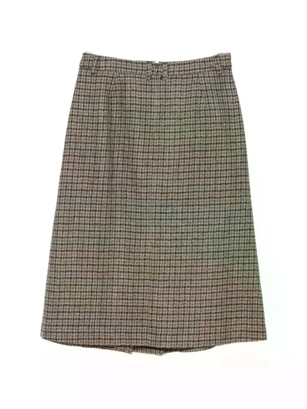 Seventy Checked Buckled-strap Midi Skirt