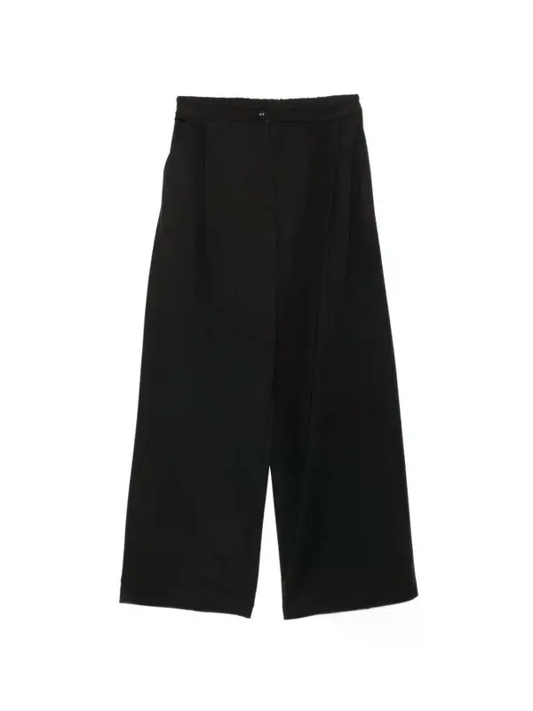 Imperial Pleated Wide-leg Trousers - Black
