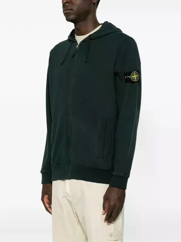 Stone Island Logo-patch Zip-up Hoodie