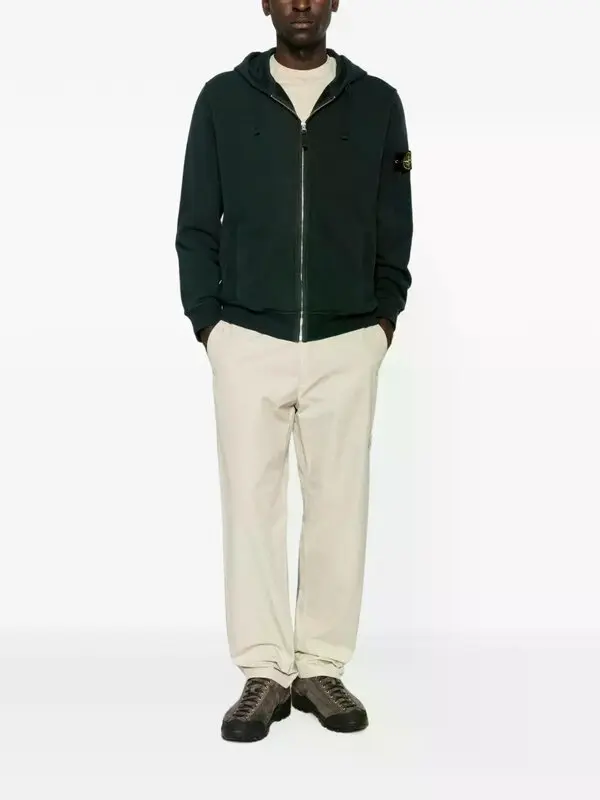 Stone Island 6100067 Brushed Organic Cotton Fleece Sweatshirt - Green
