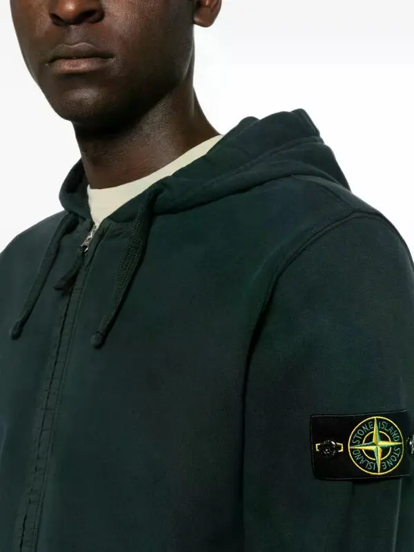 Stone Island 6100067 Brushed Organic Cotton Fleece Sweatshirt - Green