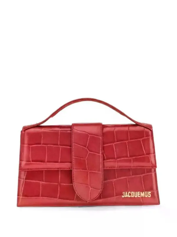 Jacquemus Le Grand Bambino Croc-effect Tote Bag