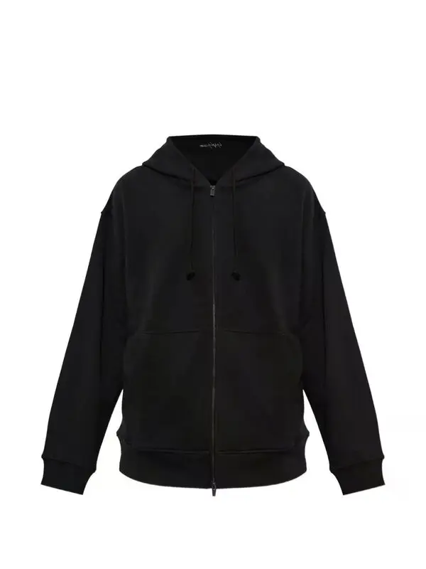 Yohji Yamamoto Logo-embroidered Zip-up Hoodie