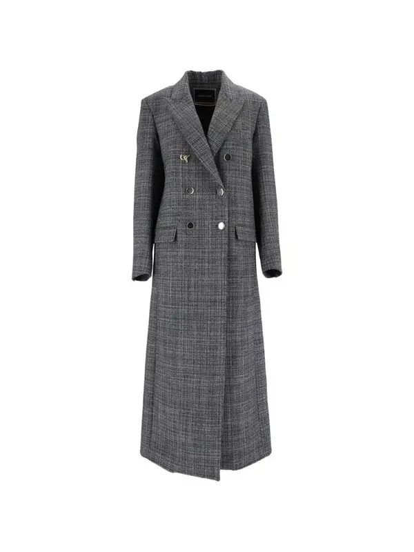 Fabiana Filippi Double-breasted Mouliné-effect Coat