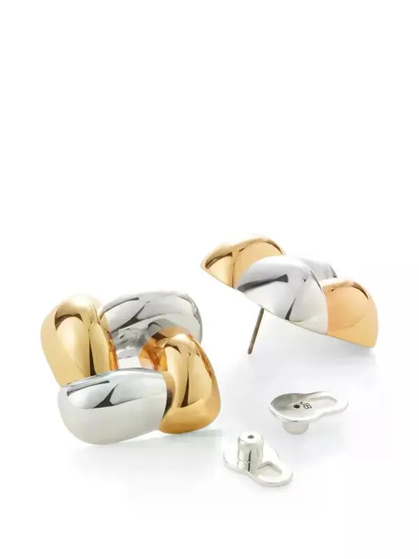 Jenny Bird Woven Square Earrings - Gold