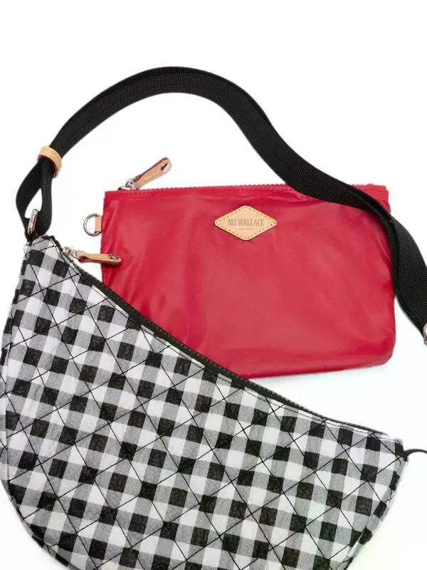 Mz Wallace Small Metro Smile Gingham Quilted Crossbody Bag