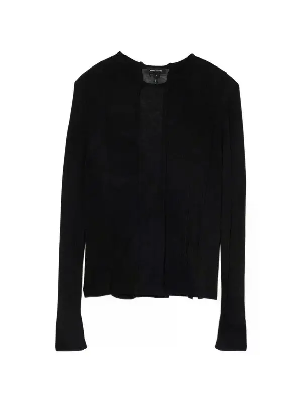 Marc Jacobs Sheer-panelled Knit Long-sleeve Top