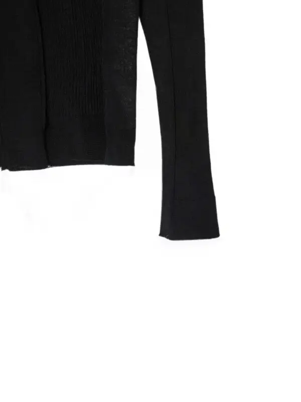 Marc Jacobs Sheer-panelled Knit Long-sleeve Top