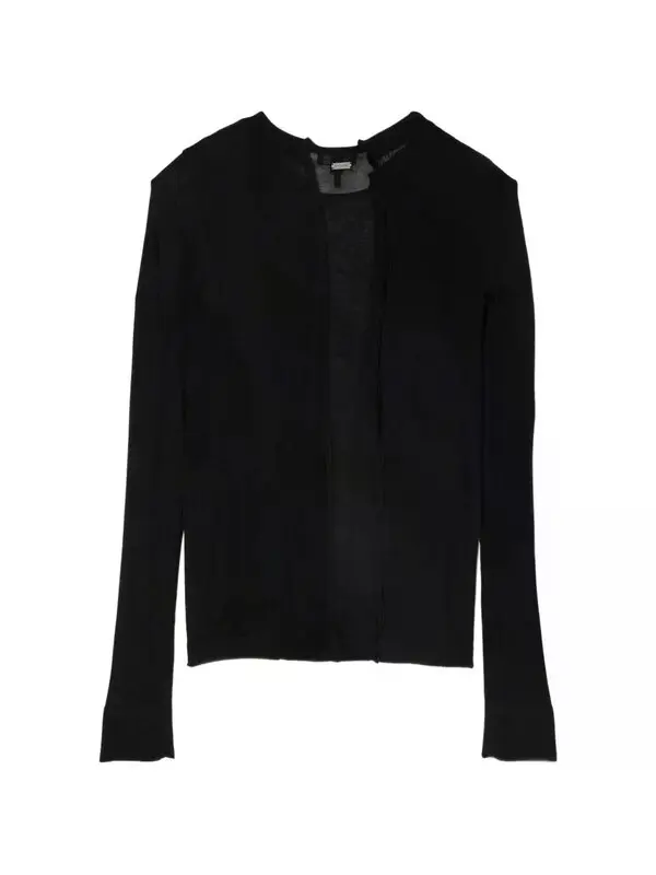 Marc Jacobs Sheer-panelled Knit Long-sleeve Top
