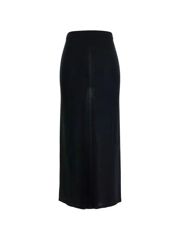 SEMICOUTURE Angie Virgin Wool Knit Midi Skirt