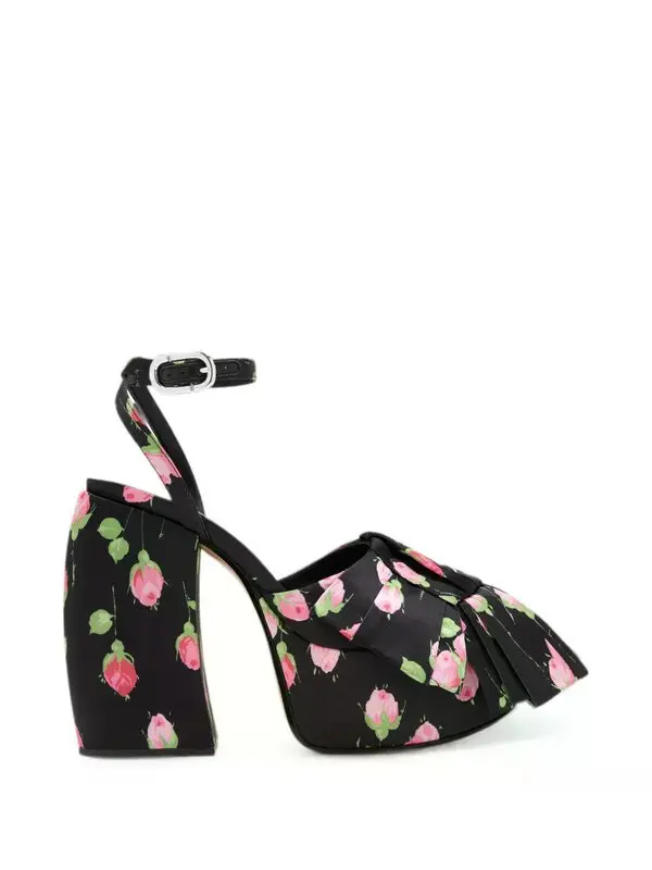 Marc Jacobs Floral Bow Platform Heel Pumps