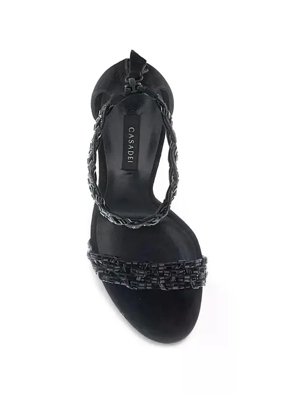 Casadei Beaded Suede Stiletto Sandals