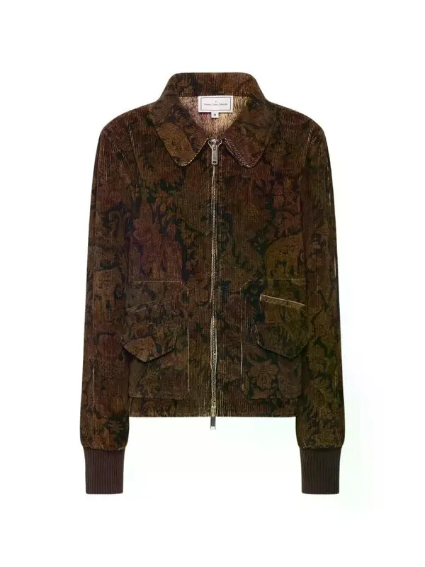 PIERRE-LOUIS MASCIA Gridox Patterned Corduroy Jacket