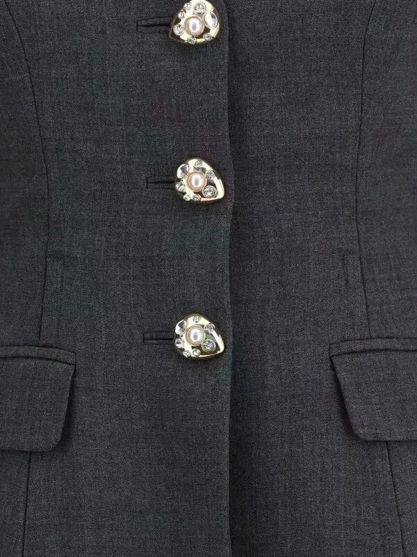 SELF-PORTRAIT Wool Collarless Jacket