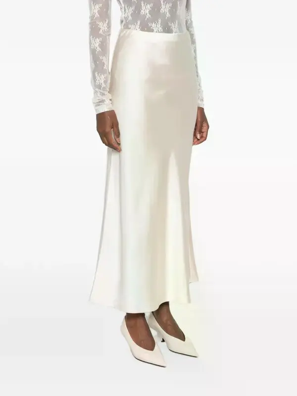 Imperial Satin-finish Bias-cut Maxi Skirt