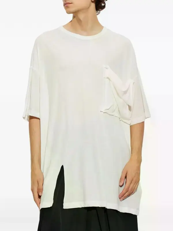 Yohji Yamamoto Patch-pocket Side-slit T-shirt
