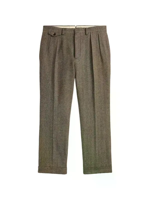 Ralph Lauren Herringbone-pattern Pleated Trousers