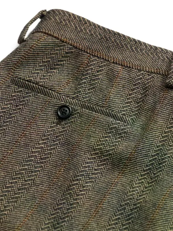 Ralph Lauren Herringbone-pattern Pleated Trousers