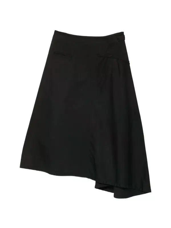 Yohji Yamamoto Asymmetric Panelled Mini Skirt - Black