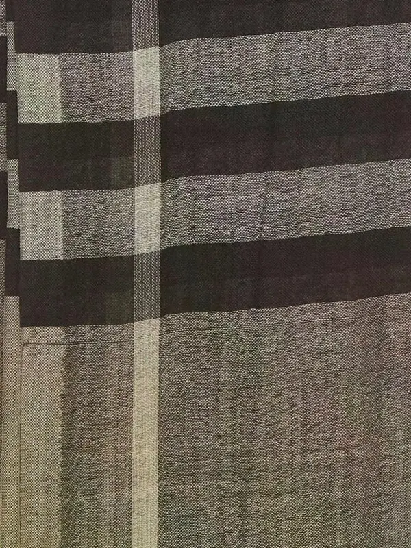 Burberry Monochrome Checked Scarf - Grey