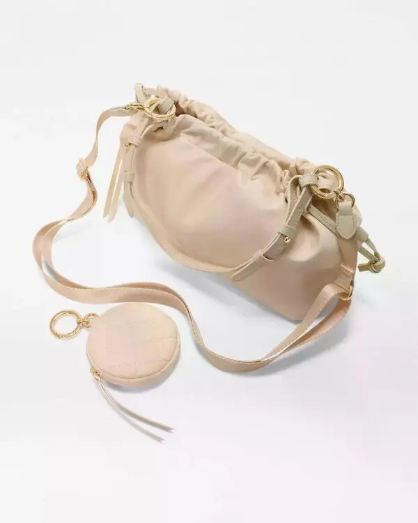 Mz Wallace Small Waverly Drawstring Bucket Bag