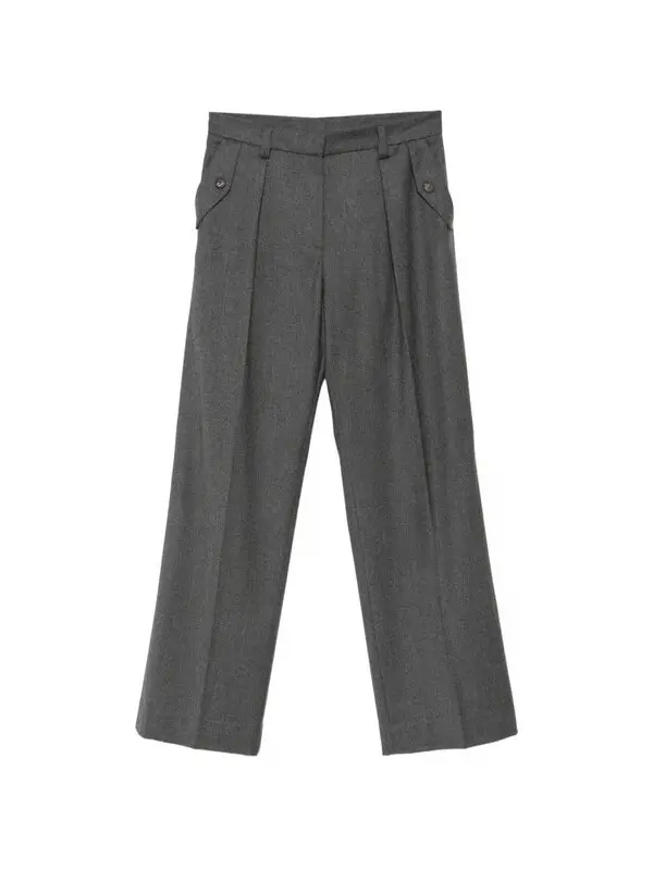 Antonelli Firenze Salice Pleated Wide-leg Trousers
