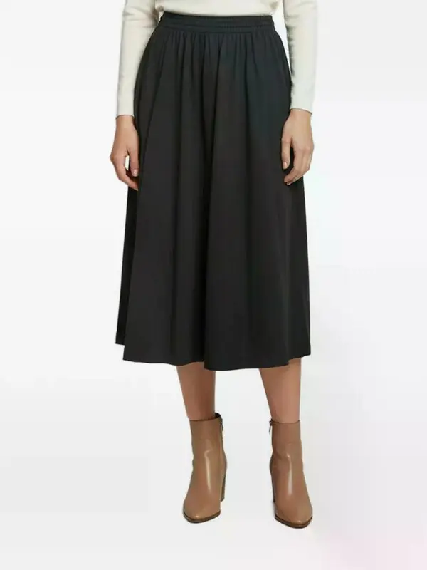 Balenciaga 2022 Distressed Midi Skirt - Black